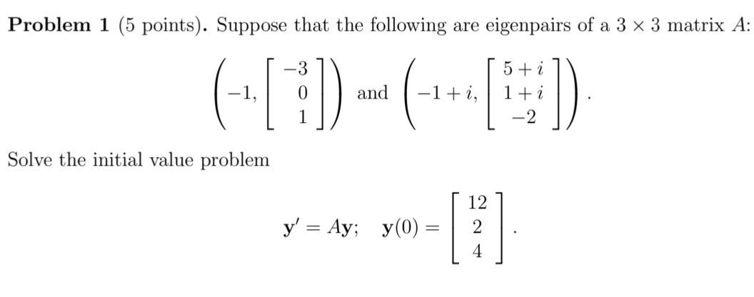 Solved Problem 1 5 Points Suppose That The Following Are