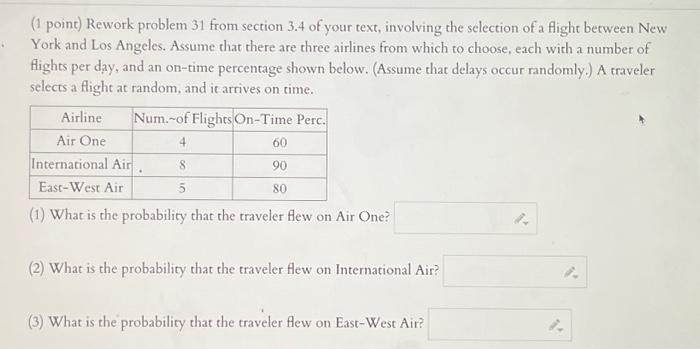 Solved (1 point) Rework problem 31 from section 3.4 of your | Chegg.com