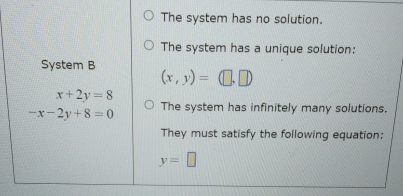 Solved Two systems of equations are given below. For each | Chegg.com