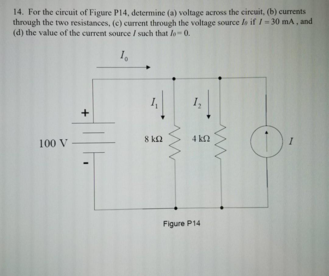 Solved 14. For the circuit of Figure P14, determine (a) | Chegg.com