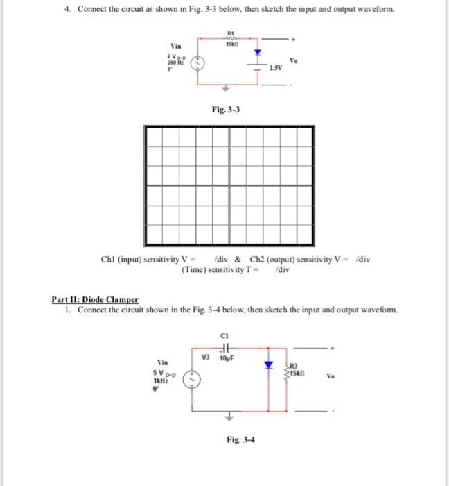Solved Experiment 3 The Diode Clipper and Clamper | Chegg.com
