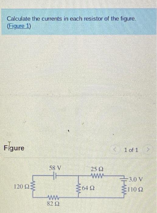 Solved Calculate The Currents In Each Resistor Of The
