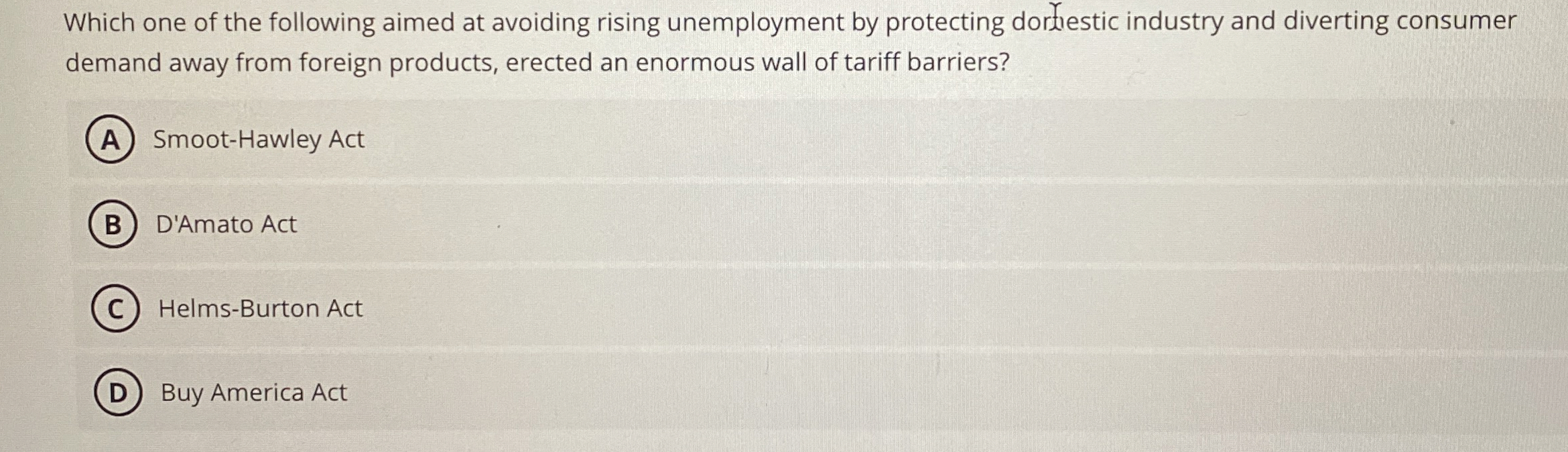 Solved Which one of the following aimed at avoiding rising | Chegg.com