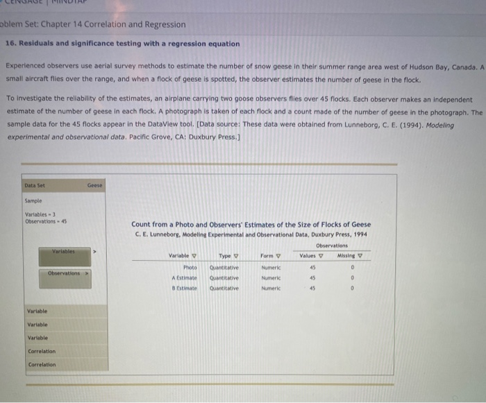 Solved oblem Set: Chapter 14 Correlation and Regression 16. | Chegg.com