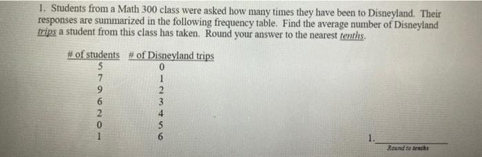 Solved 1. Students from a Math 300 class were asked how many | Chegg.com