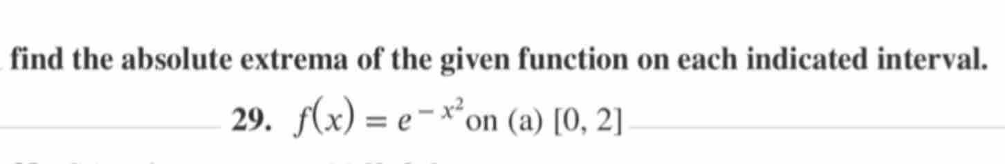 Solved find the absolute extrema of the given function on | Chegg.com