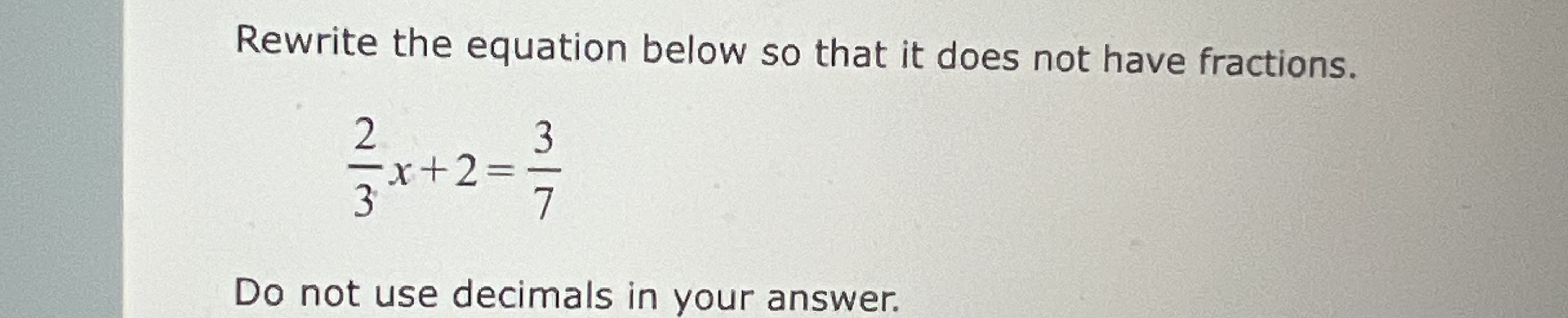 Solved Rewrite the equation below so that it does not have | Chegg.com