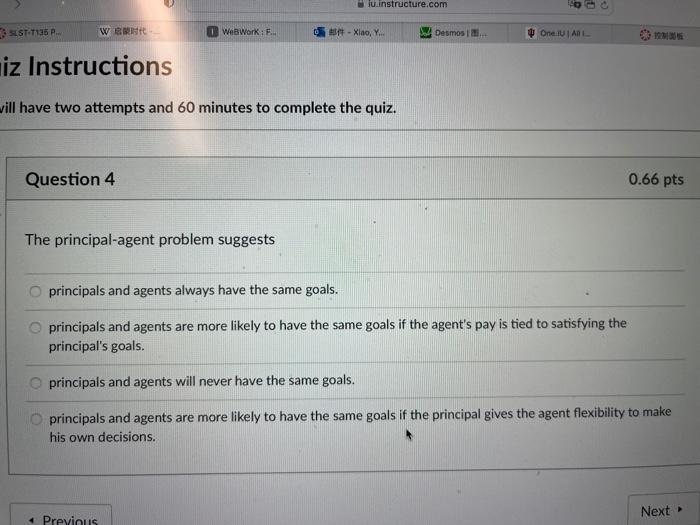 Solved The principal-agent problem suggests principals and | Chegg.com