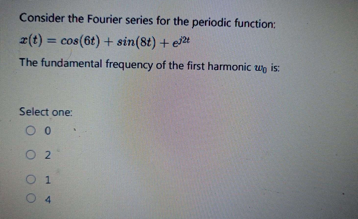 Solved Consider the Fourier series for the periodic | Chegg.com