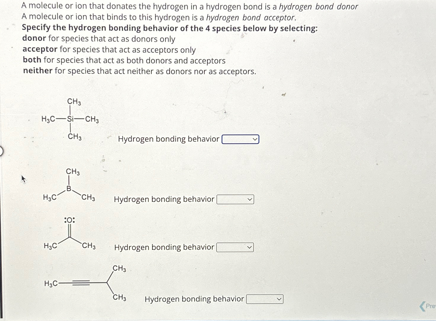 Solved A molecule or ion that donates the hydrogen in a | Chegg.com