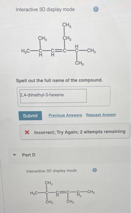 Solved Interactive 3D display mode Spell out the full name | Chegg.com