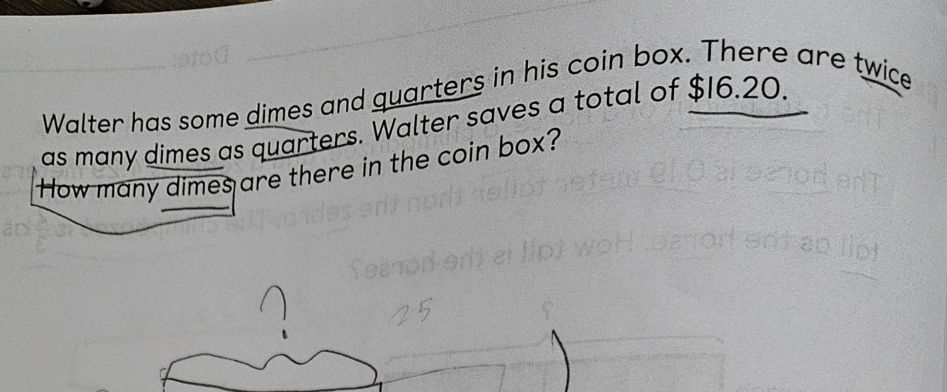 Solved Walter has some dimes and quarters in his coin box. | Chegg.com