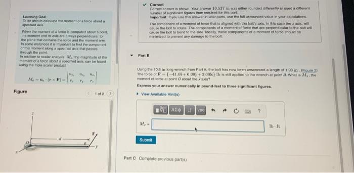 Solved Learning Goal To be able to calculate the moment of a | Chegg.com