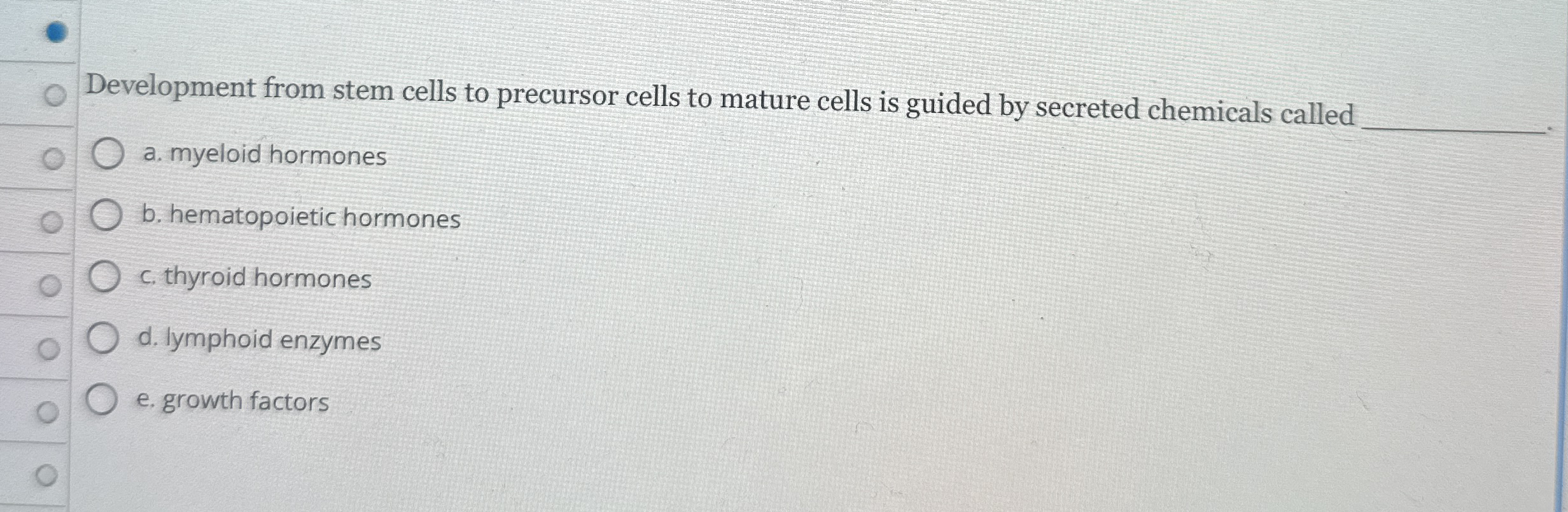 Solved Development from stem cells to precursor cells to | Chegg.com