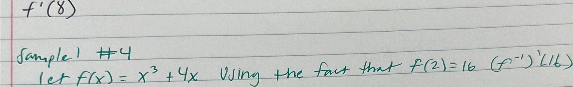 Solved let f(x)=x3+4x ﻿using the fact that | Chegg.com