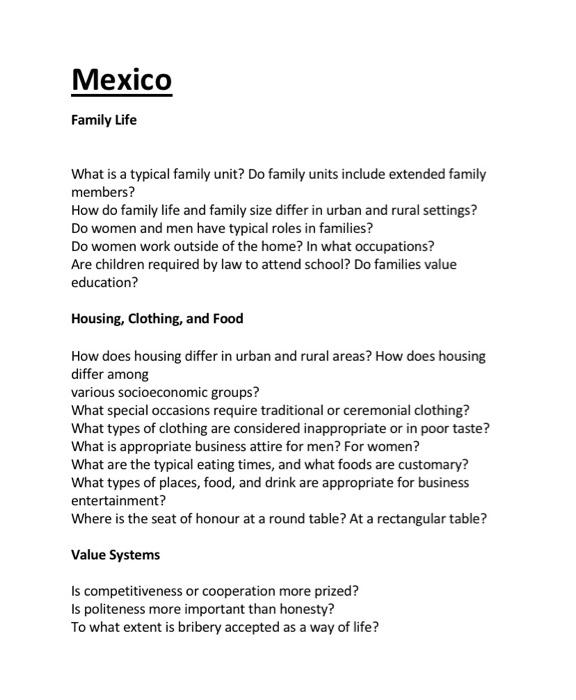 Solved What is a typical family unit? Do family units | Chegg.com