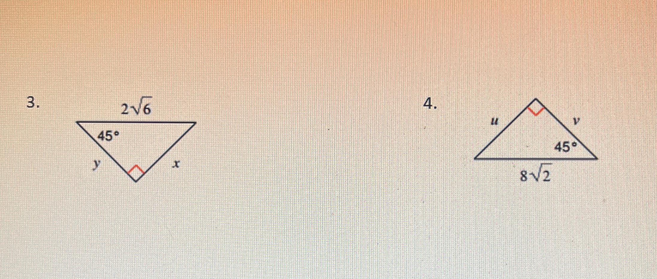 Solved Find the missing side lengths. Leave your answers in | Chegg.com