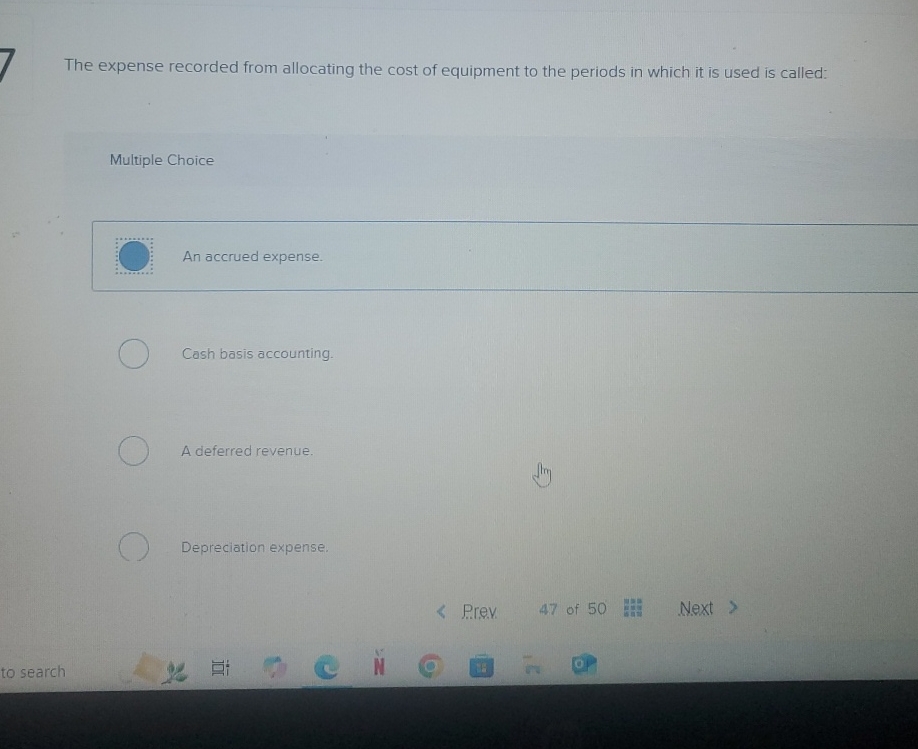 Solved The expense recorded from allocating the cost of | Chegg.com