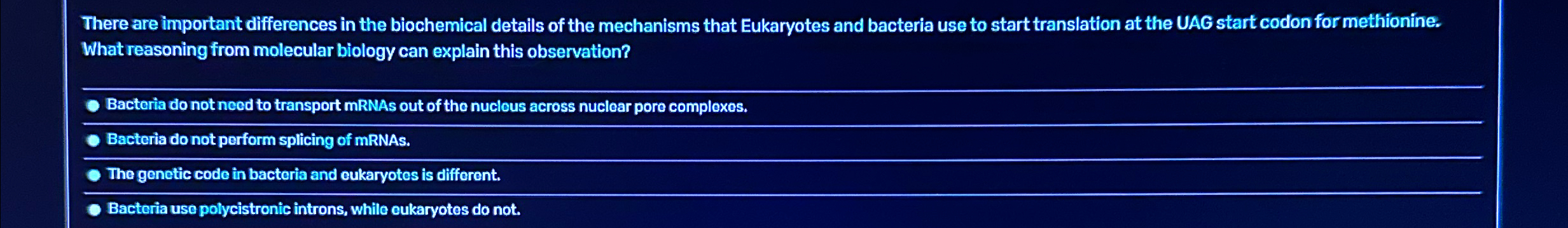 Solved There are important differences in the biochemical | Chegg.com