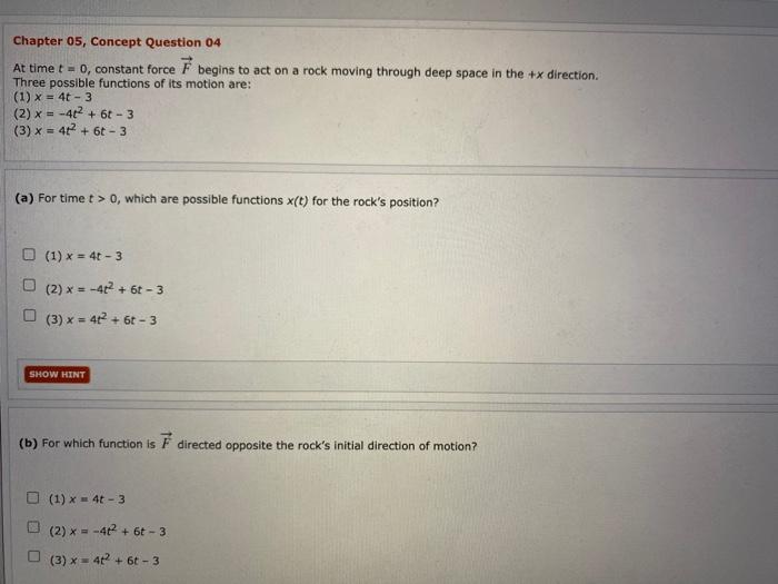 Solved Chapter 05, Concept Question 04 At time t = 0, | Chegg.com Solved Chapter 05, Concept Question 04 At time t = 0, | Chegg.com