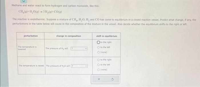 Solved Methane and water react to form hydrogen and carbon | Chegg.com