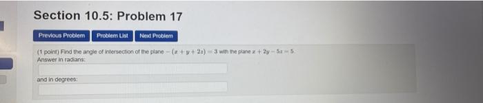 Solved Section 10.5: Problem 17 Previous Problem Problem | Chegg.com