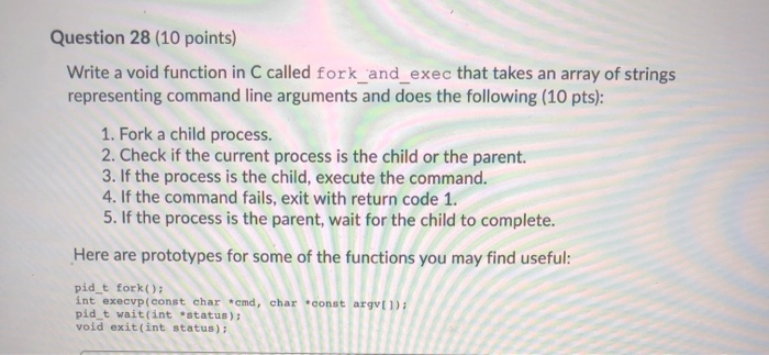 Solved Question 28 (10 points) Write a void function in C | Chegg.com