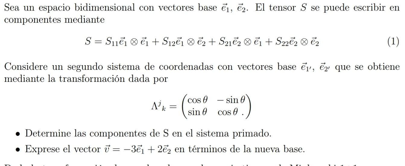 Solved Let be a two-dimensional space with basis vectors | Chegg.com