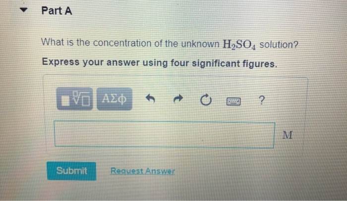 Solved A 32.00 mL sample of an H2SO4 solution of unknown | Chegg.com