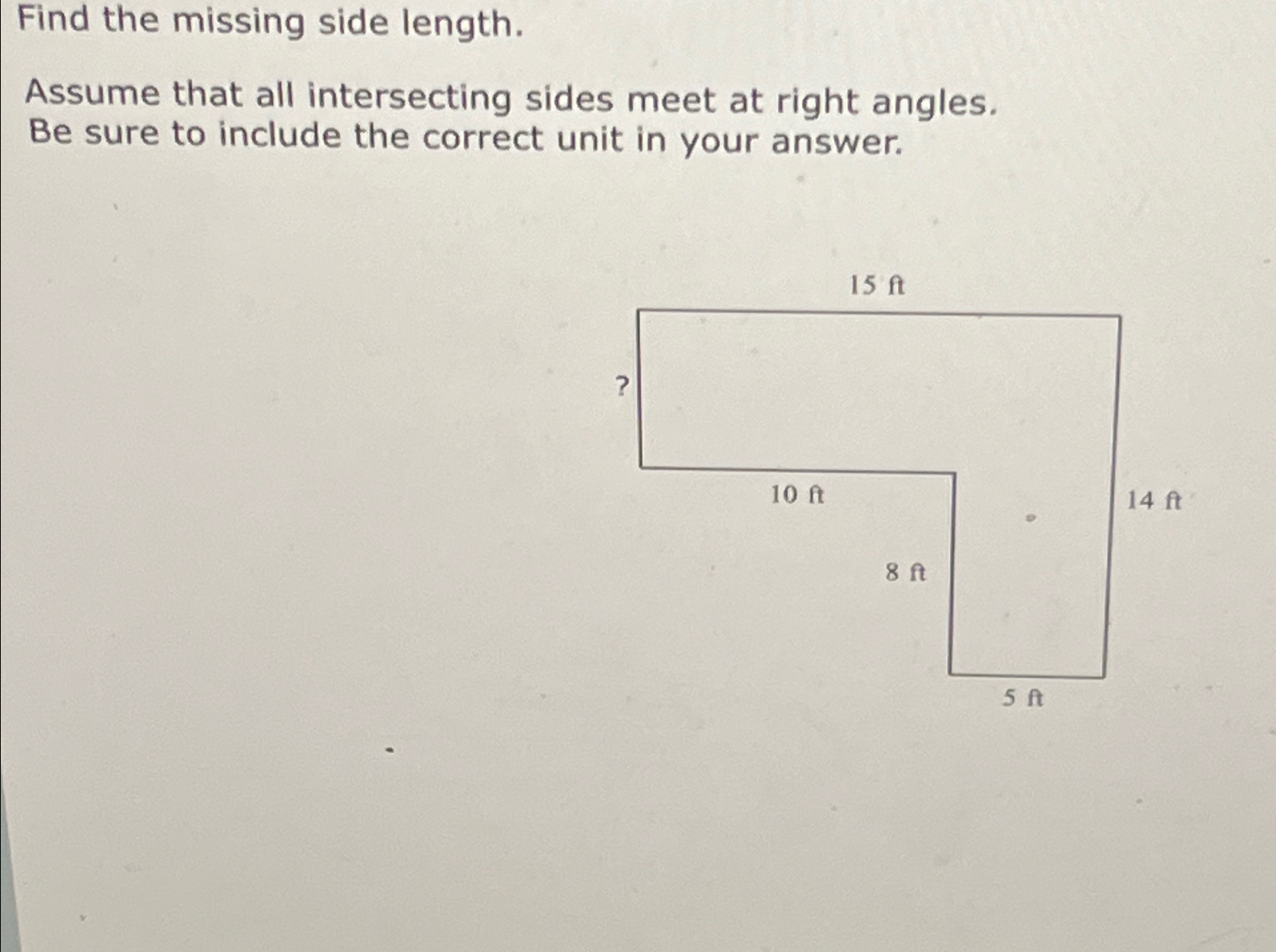 Solved Find the missing side length.Assume that all | Chegg.com