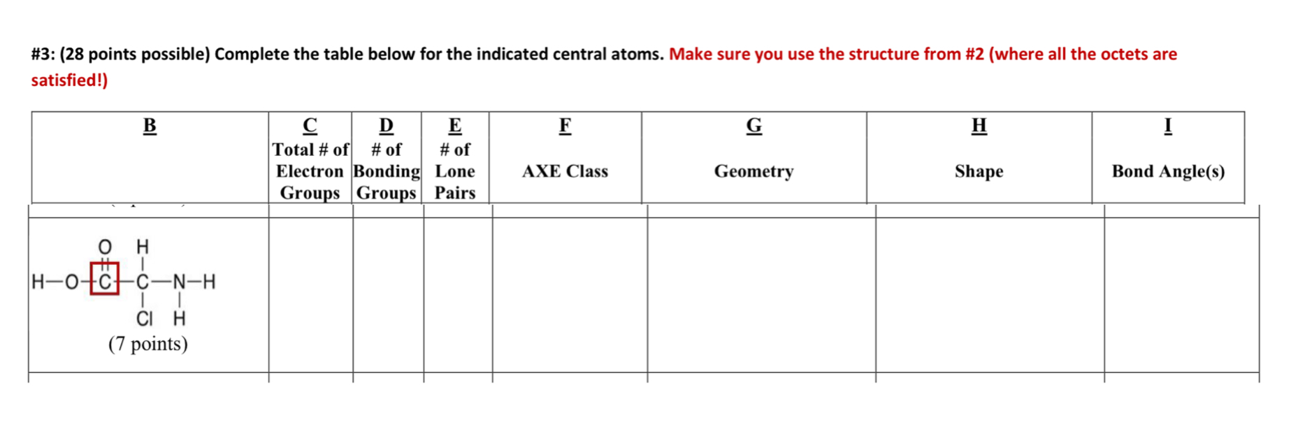 Solved #3: (28 ﻿points possible) ﻿Complete the table below | Chegg.com