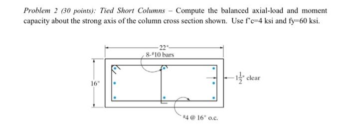 Solved Problem 2(30 points ) : Tied Short Columns - Compute | Chegg.com
