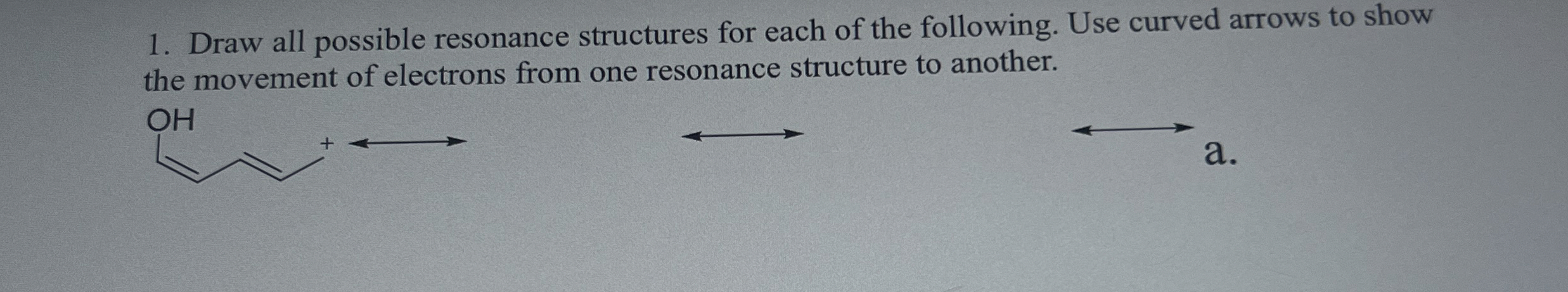 Solved Draw all possible resonance structures for each of | Chegg.com