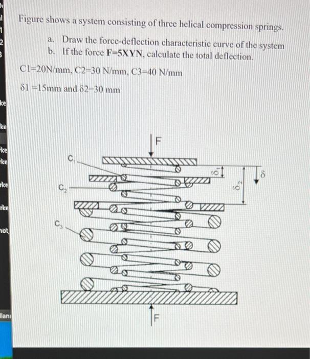 Solved Figure shows a system consisting of three helical | Chegg.com