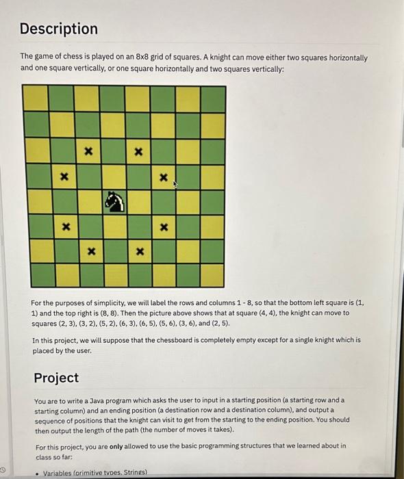 Solved The game of chess is played on an 8×8 grid of | Chegg.com