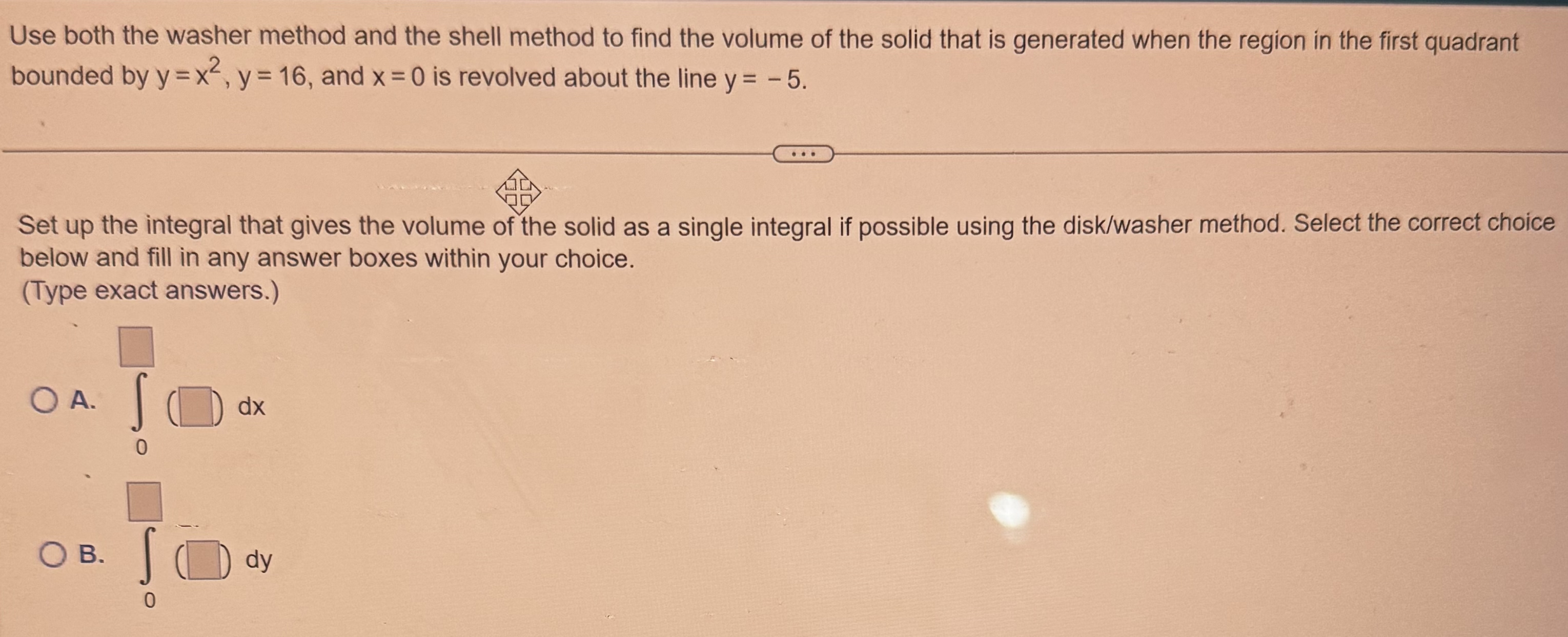 Use both the washer method and the shell method to | Chegg.com