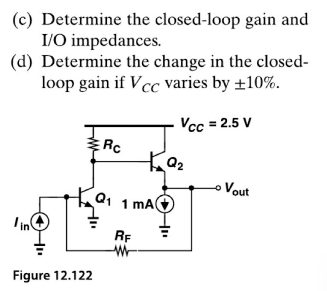 Solved C determine The Closed Loop Gain Andio