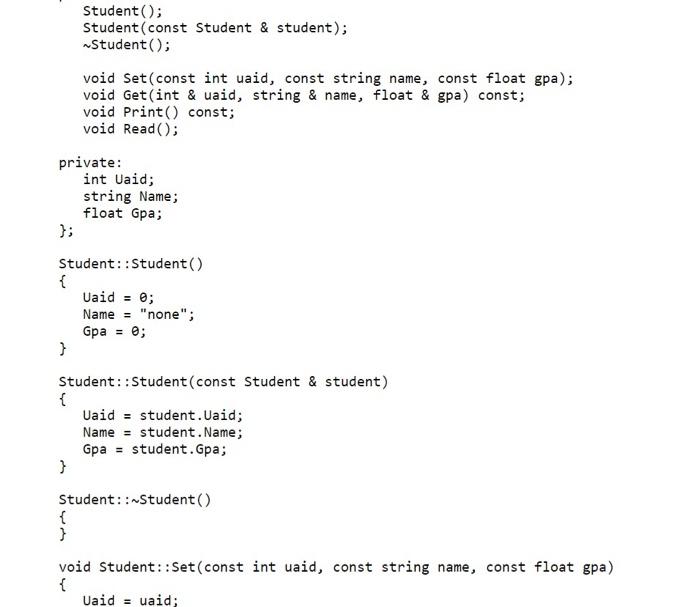 Solved Lab 12a: Creatıng the Student Class Introduction: The | Chegg.com