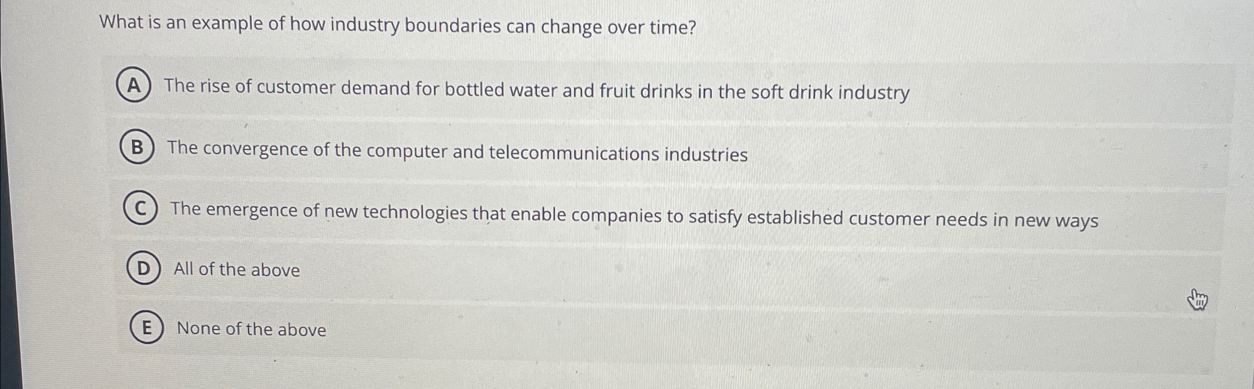 Solved What is an example of how industry boundaries can | Chegg.com