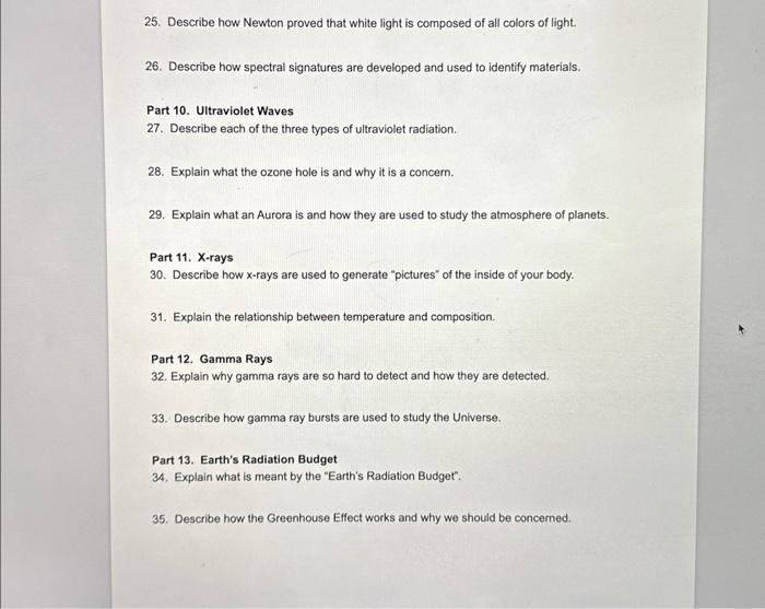 Solved Electromagnetic Wave Scavenger Hunt We will be using | Chegg.com