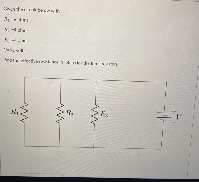 Solved Given the circuit below with R1 =4 ohms R2 =5 ohms R3 | Chegg.com