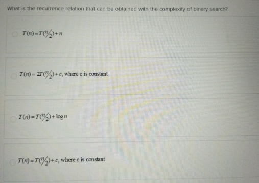 Solved What is the recurrence relation that can be obtained | Chegg.com