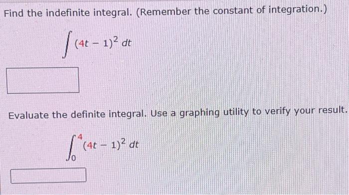 Solved Find the indefinite integral. (Remember the constant | Chegg.com