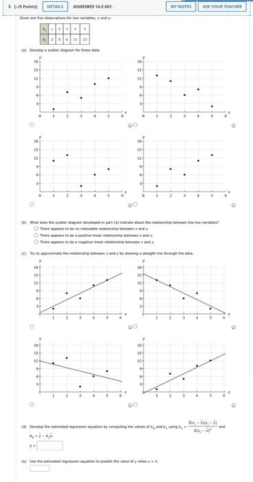 Solved My Notes Ask Your Teacher 2 Points Details