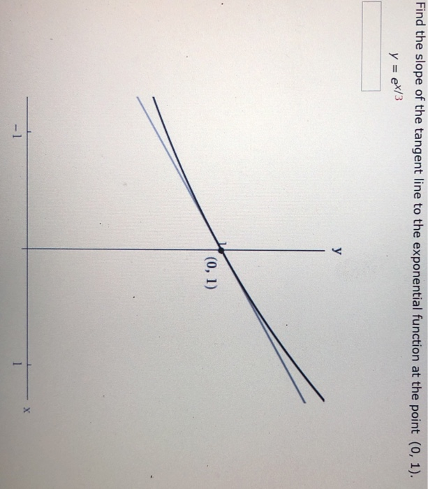 Solved Find the slope of the tangent line to the exponential | Chegg.com