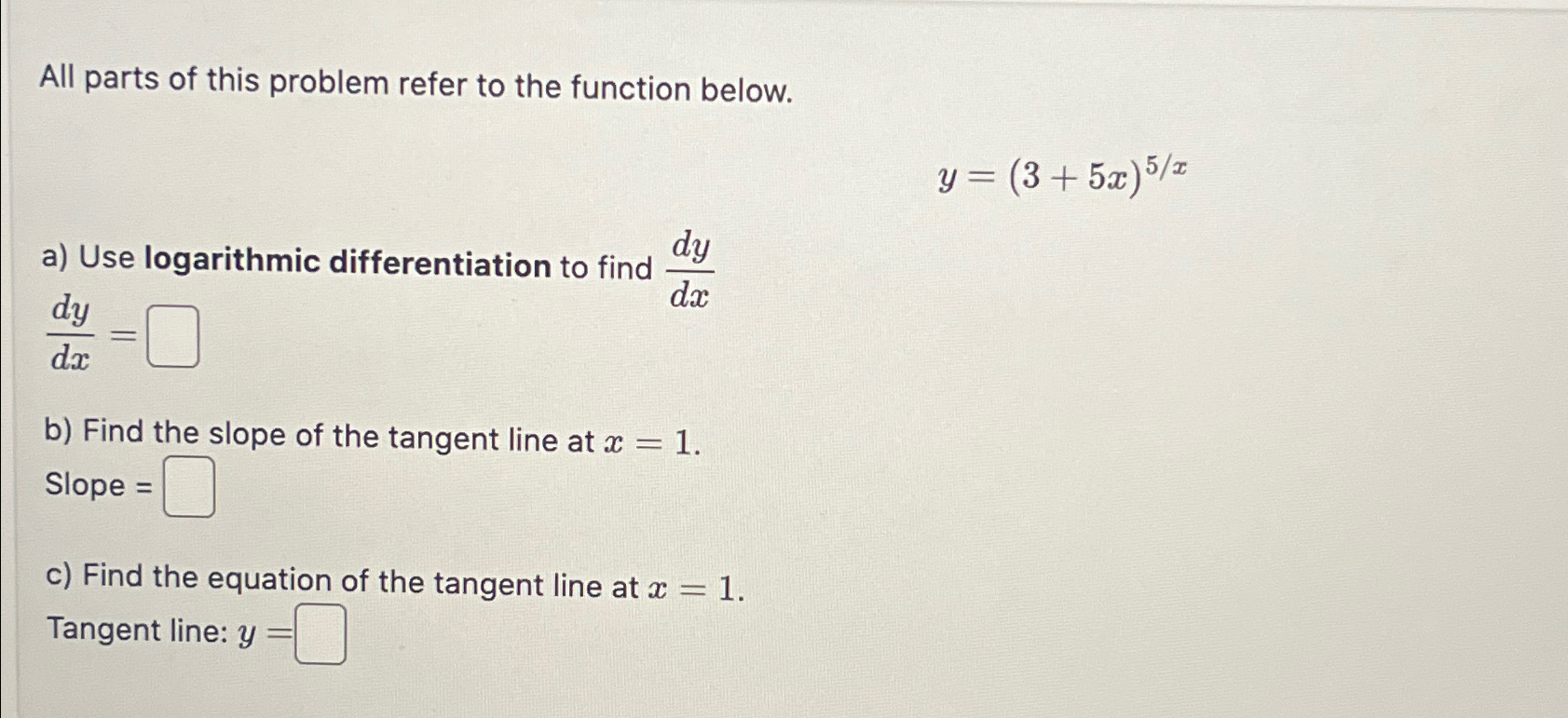 Solved All parts of this problem refer to the function | Chegg.com