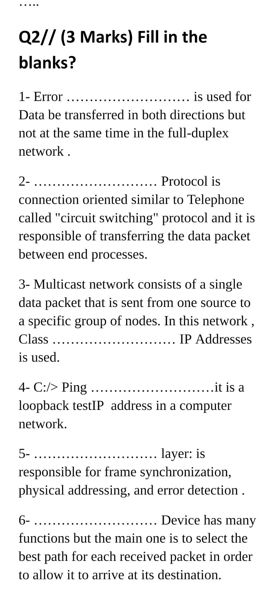 Solved Q1// (7 Marks) Design two LANs computer networks | Chegg.com