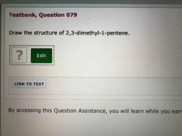 Solved Testbank Question 079 Draw The Structure Of