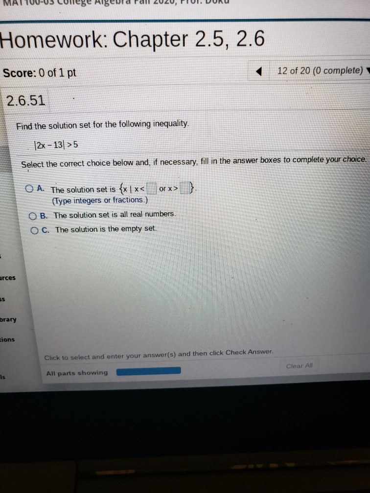 Solved Homework Chapter 2 5 2 6 Score 0 Of 1 Pt 12 Of 20