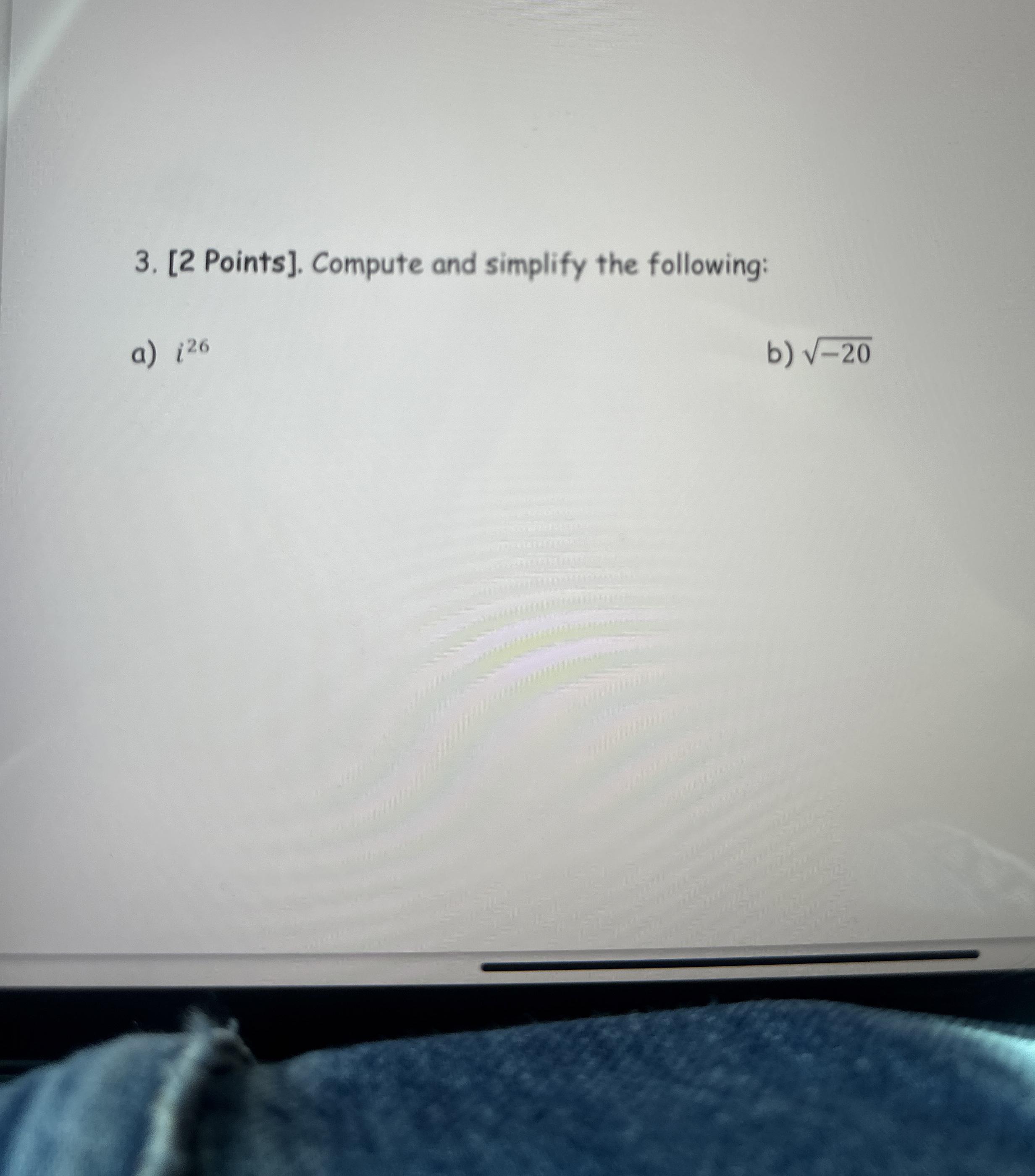 Solved [2 ﻿Points]. ﻿Compute and simplify the | Chegg.com